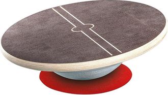 Sport-Thieme Sportkreisel Classic | Balance-Board aus rutschfest beschichtetem Holz mit Alu-Halbkugel | Bis 180 kg | &oslash; 37 cm | Eigene Fertigung | 10 Jahre Garantie