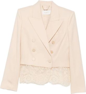 Zimmermann Valiant Spitzen-Blazer in Spitzenoptik - - Jackets - Damen - Beige - M