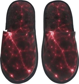 Generic Accueil Pantoufles Ligne Rouge Cozy Pantoufles Antid&eacute;rapant Chausson Hotel Pour Femmes Invit&eacute; Int&eacute;rieur M