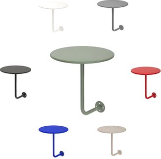 Generic Runder Bartisch Wandmontage, Schwebender Schreibtisch Bartisch L-F&ouml;rmiger Wandmontierter Cocktailtisch Beistelltisch Kaffeetisch f&uuml;r Caf&eacute; Bistrotisch 