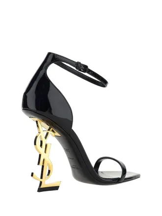 Saint Laurent Womens Sandals Opyum Patent Leather Black Calf Pumps High Heel Shoes