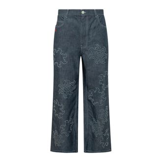 Marni Homme, Jeans, Bleu, Taille: W32 Pantalon Brod&eacute;