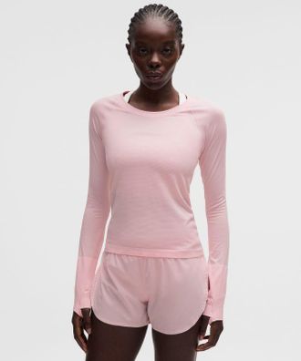 lululemon Haut manches longues Swiftly Tech 2.0 Longueur taille pour Femmes - Rose - Taille 10