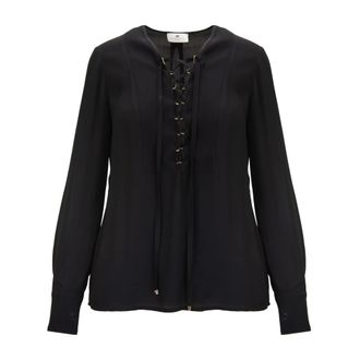 Elisabetta Franchi Femme, Blouses et Chemises, Noir, Taille: 40 FR Blouses