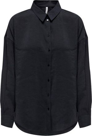 Only Damen Onliris L/S Modal Shirt Noos WVN, Schwarz, XXL