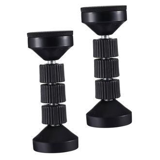 DOITOOL 2 St&uuml;ck Verstellbarer Bettrahmen Anti sch&uuml;tteln Stabilisator mit Gewinde Wandfester Kopfteil Stopper Einstellbar Schwarz M&ouml;bel und Bett Fixierer f&uuml;r S