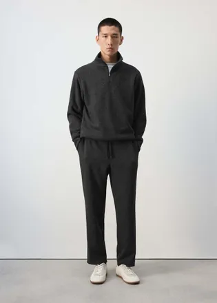 Mango Jogging taille &eacute;lastique cordon gris fonc&eacute; - Homme - XXL - MANGO MAN