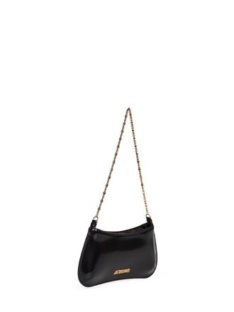 Jacquemus Womens Shoulder Bag The Small Bisou Chaine Black Calf Leather