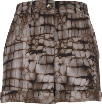 Elisabetta Franchi Femme, Shorts, Brun, Taille: 40 FR Wide Leg Shorts