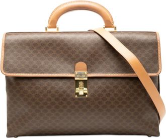 Celine sacoche à motif Macadam (2014) - Marron