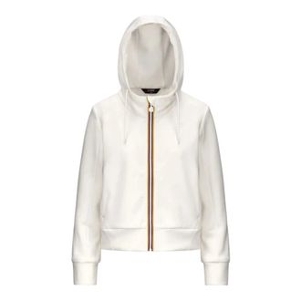 K-Way Femme, Sweatshirts et sweats &agrave; capuche, Blanc, Taille: 40 FR Pulls Blancs Divine Light Spacer