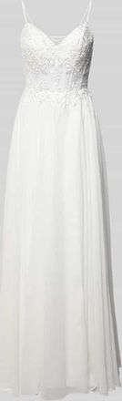 Luxuar Regular Fit Brautkleid mit floralem Spitzenbesatz