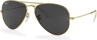 Ray-Ban unisex, Accessoires, Jaune, Taille: 55 MM Aviator Large Metal