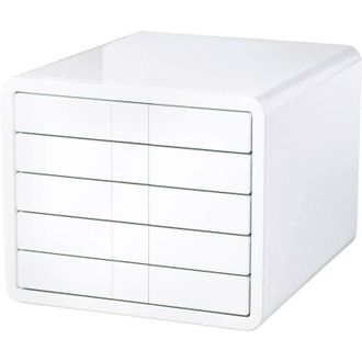 Han i-BOX 1551-12 Caisson &agrave; tiroirs blanc din A4, din C4 Nombre de tiroirs: 5
