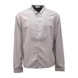 Cycle Italienisches Baumwollhemd in Grau-Blau - - Shirts - Herren - Grau - L