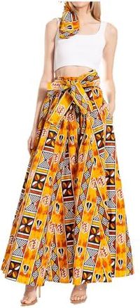 Sakkas 16317-2 - Jupe Longue &agrave; Bretelles r&eacute;glables &agrave; imprim&eacute; cir&eacute; Traditionnel Asma Second Convertible - 249 - OS