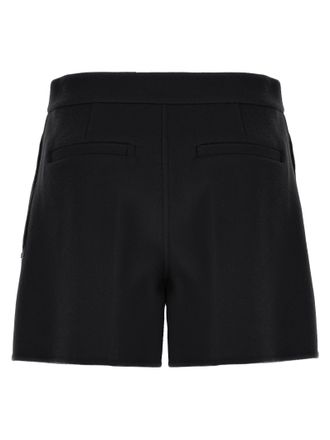 Sportmax Womens Black Virgin Wool Bermuda Shorts