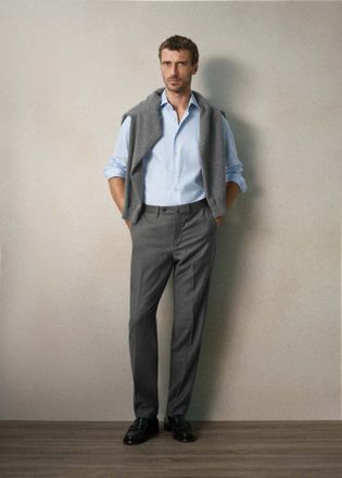 Mango SHIRT ITALIA bleu ciel - Homme - XL - MANGO MAN