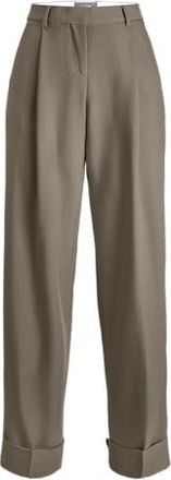 Jack & Jones Jxmary Pleat Fu MW PNT Noos Pantalon Costume, Taupe, 28 W / 32 L Femme