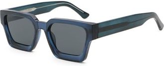 Generic Lunettes De Soleil R&eacute;tro &Agrave; Monture Carr&eacute;e UV400 For Hommes, Conduite En Ext&eacute;rieur, Femmes, Soir&eacute;es Et Photos.(Blue)