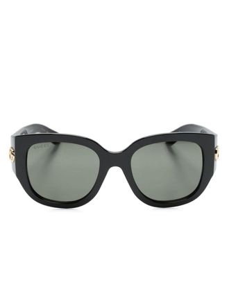 Gucci lunettes de soleil &agrave; monture carr&eacute;e - Noir