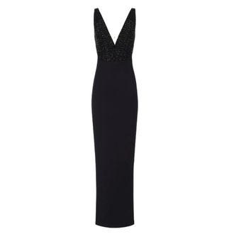 Elisabetta Franchi Femme, Robes, Noir, Taille: 42 FR Red Carpet Long Dress