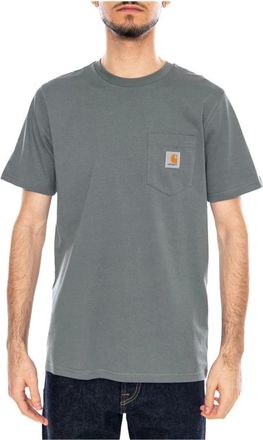 Carhartt Work in Progress Homme, Tops, Vert, Taille: L S/S Pocket T-shirt