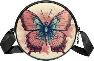 Generic Sac &agrave; bandouli&egrave;re rond pour femme, petit sac &agrave; bandouli&egrave;re avec fermeture &eacute;clair, bretelles r&eacute;glables, style d&eacute;contract&eacute;, pour femmes et filles