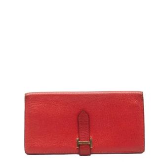 Herm&egrave;s Pre-owned Leder Portemonnaies - - Pre-owned - Damen - Rot - ONE SIZE