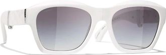 Chanel unisex, Accessoires, Blanc, Taille: 54 MM 6055B Sole Lunettes de soleil