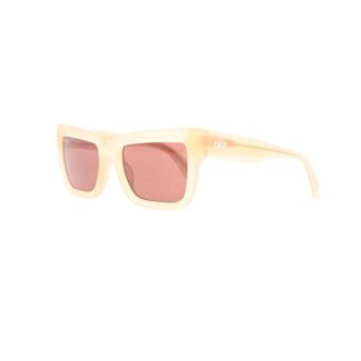 Off-white Firenze Quadratischer Rahmen-Sonnenbrille f&uuml;r Herren/Damen Unisex (Sandbraun)