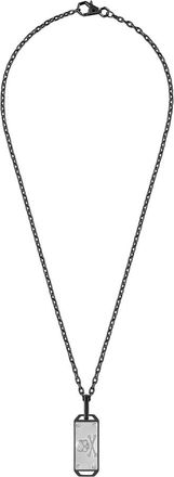 Philipp Plein Femme, Accessoires, Gris, Taille: ONE Size Kull Bones Pendant Necklace
