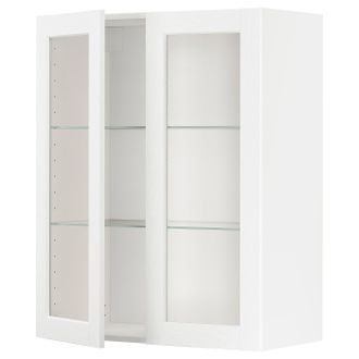 IKEA METOD Wandschrank mit Böden/2 Glastüren
