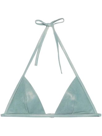 Rick Owens brassière en cuir - Bleu