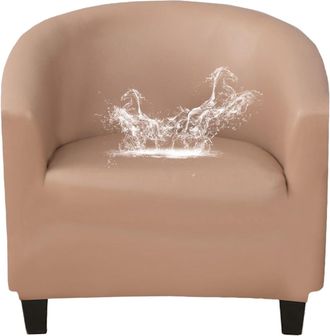 Generic Hoch Elastischer Leder-Sesselbezug, &Ouml;lfest Wasserfeste Clubsessel-Schonbez&uuml;ge mit Elastischem Boden, rutschfest Bezug f&uuml;r Wannensessel f&uuml;r Wohnzimmer 