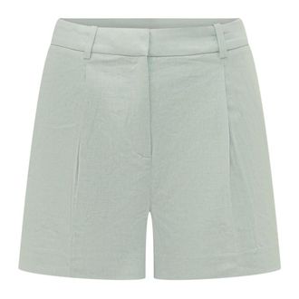 Calvin Klein Femme, Shorts, Vert, Taille: 36 FR Linen Blend Tailored Shorts