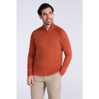 Mountain Warehouse Sweatshirt mit halbem Rei&szlig;verschluss f&uuml;r Herren (Rostfarben)