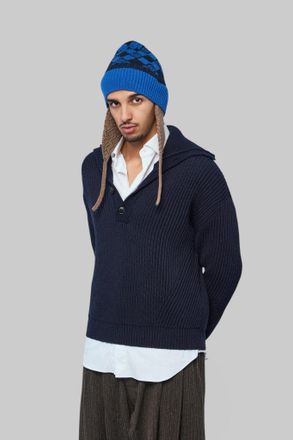 Dries Van Noten Mallawi Ribbed Polo Jumper