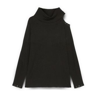 Fiorella Rubino Damen, Strickwaren, Schwarzk, MGr&ouml;&szlig;e