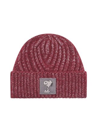 Codello X Peanuts Strickm&uuml;tze mit Snoopy-Patch, Rot
