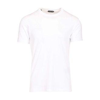 Tom Ford Perforiertes Ripp-T-Shirt - - Tops - Herren - Wei&szlig; - L