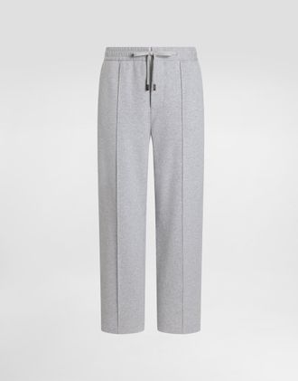 Dolce & Gabbana Jogginghose Aus Fleece In M&eacute;lange-optik - Mann Collection Grau 48