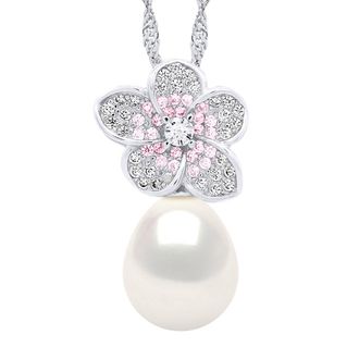 Ateliers Saint Germain Halskette - echte Süßwasser-Zuchtperle, Birne, 9-10 mm