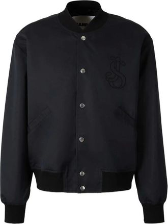 Jil Sander Homme, Vestes, Noir, Taille: XL Bomber Jacket