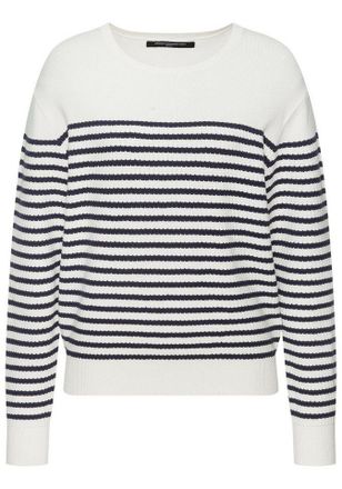 French Connection Sweater Maritimer Streifenlook aus soften Strukturstrick, Loungewear