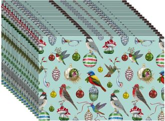 Hester & Cook Weihnachtliche Papier-Tischsets f&uuml;r den Esstisch - Einweg-Papier-Tischsets f&uuml;r den Winter, Weihnachten, Feiertage, 24 Blatt pro Block, amerikanische K