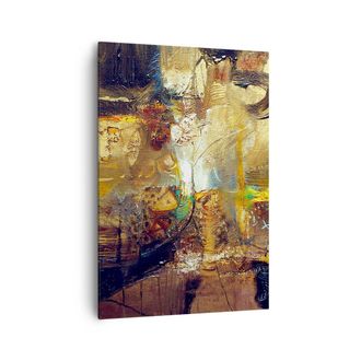 Arttor Bilder auf Leinwand 70x100cm Leinwandbild mit Rahmen Abstraktion modern Groß Wanddeko Bild Schlafzimmer Küche Deko Wandbilder Dekoration Wohnzimmer Wa