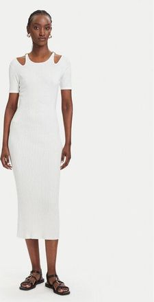 Fracomina Strickkleid FJ26SD5001K56501 Creme Slim Fit
