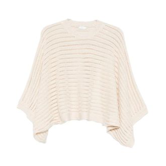 PESERICO Femme, Pulls, Beige, Taille: 36 FR Pull ajour&eacute;