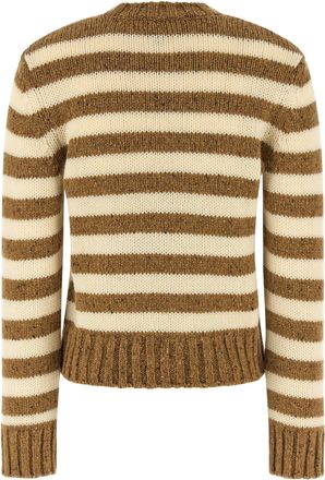 A.P.C. Striped Virgin Wool Sweater - Tan